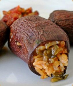 STUFFED DRIED EGGPLANTS - TURKISH KURU PATLICAN DOLMASI