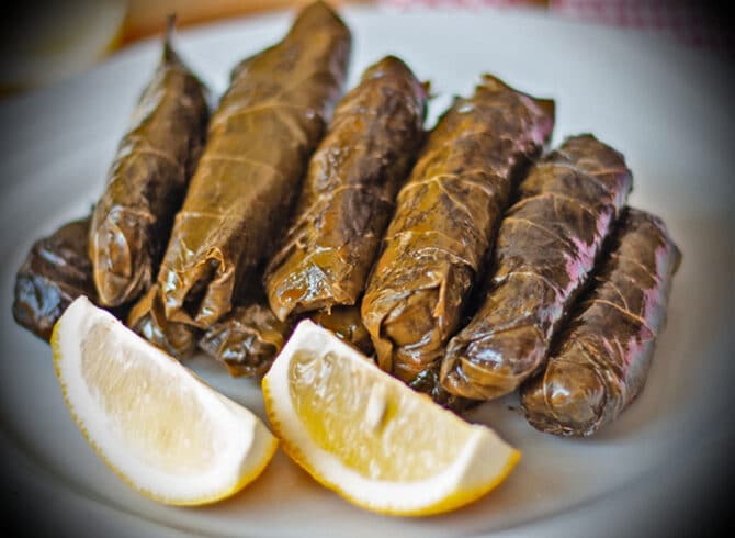 STUFFED GRAPE LEAVES WITH OLIVE OIL - BEST TURKISH ZEYTINYAGLI YAPRAK SARMA