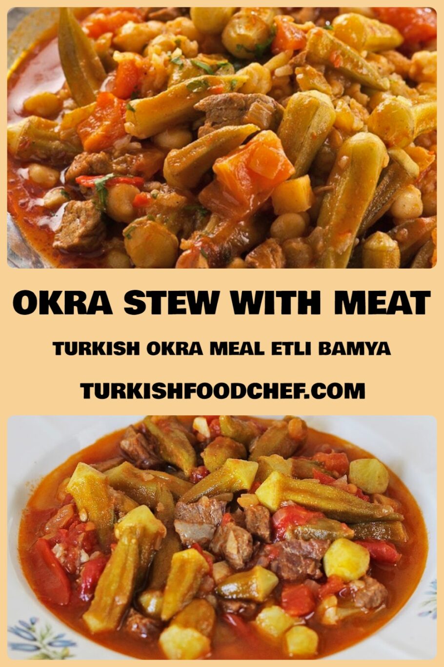 Okra Stew With Meat – Turkish Okra Meal Recipe – Etli Bamya **New