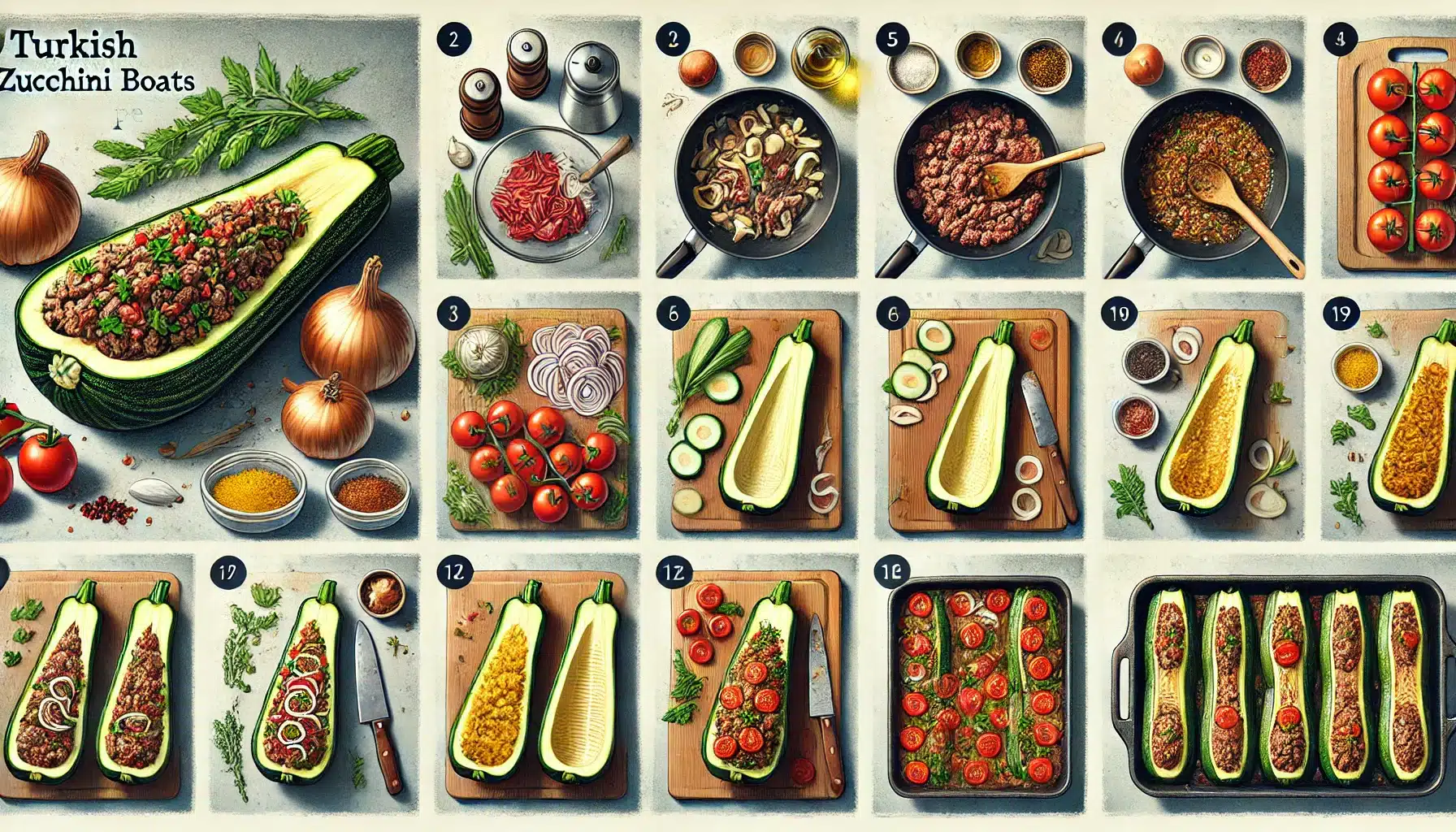 Step-by-Step Guide to Cook Turkish Zucchini Boat Recipe